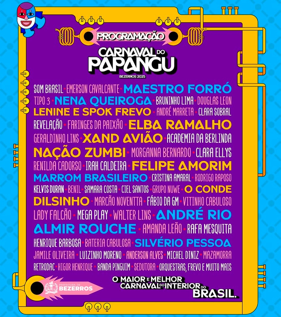 Carnaval do Papangu 2025: Bezerros divulga atrações para a festa - Blog ...